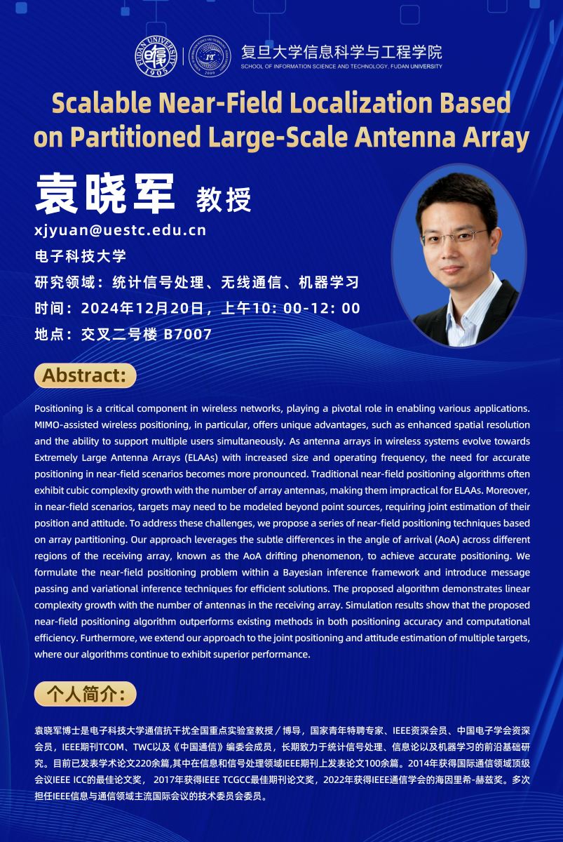 Scalable Near-Field Localization Based on Partitioned Large-Scale Antenna Array - 学术信息 - 复旦大学未来 ...